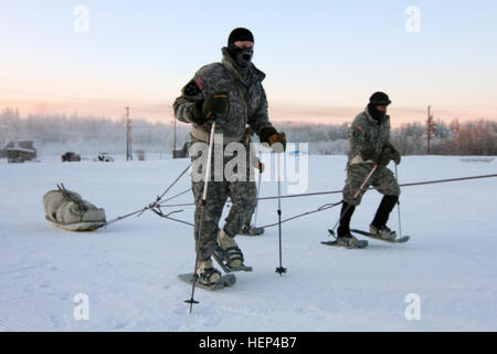 US soldiers in Arctic warfare training at Fort Greely Alaska. Jan 31 ...