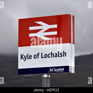 Kyle of Lochalsh Railway Station with Scotrail DMU 158712 ready to ...