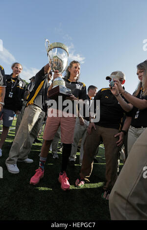 U.S. Army Capt. Kelly Elmlinger, San Antonio, gets ready for her ...