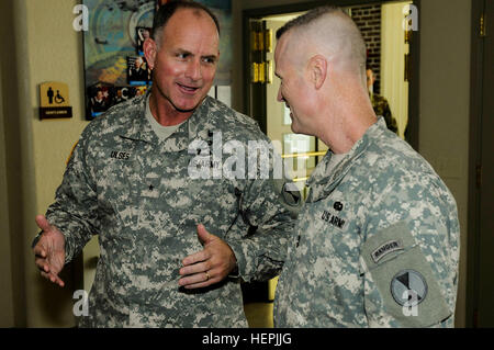 Brig. Gen. Robert Ulses, 7th Infantry Division, addresses the 7th Inf ...