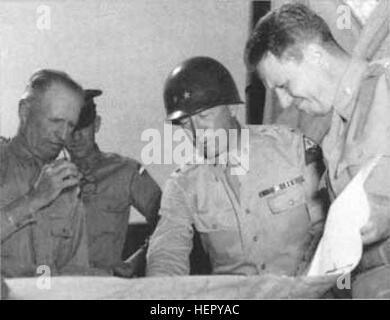 General George S. Patton Jr. (center), and his wife Beatrice Patton ...
