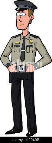 Security guard standing with arms crossed. Bearded man wearing in a ...