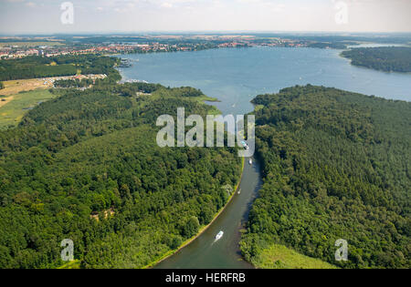 Aerial photo of Waren, lake Muritz, Mecklenburg Western-Pomerania ...