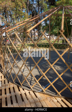 Yurt - a mongolian ger. Portable bent dwelling structure traditionally ...