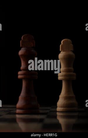 black and white kings on a chess Board . the concept of victory Stock ...