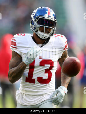 Odell Beckham Jr. of the New York Giants, right, and Emily Ratajkowski ...