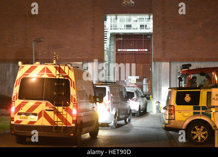 The scene at HMP Swaleside on the Isle of Sheppey in Kent where a ...