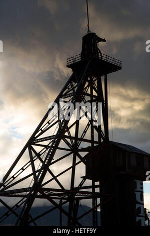 Travona Mine Headframe (Gallows), Butte, Montana Stock Photo - Alamy