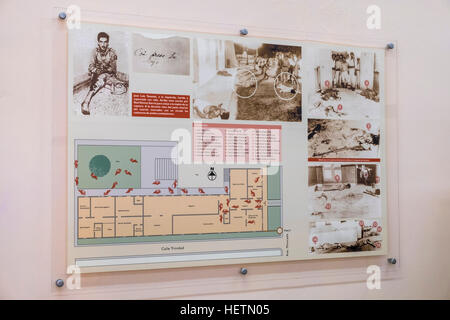 Moncada Barracks museum, information boards with map about the progress ...