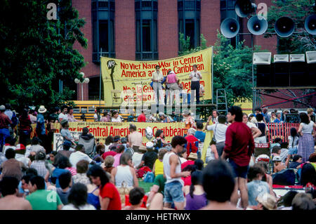 Washington, DC., USA, July, 1983 Anti war in Vietnam protest sign ...
