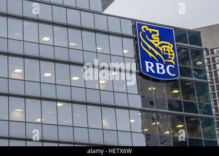 Main building of the Royal Bank tower in Montreal, Quebec, Canada. The ...