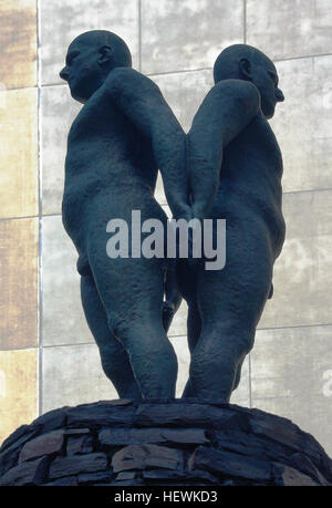 This public art installation at Bankers Hall, Calgary, features a ...