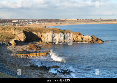 Trow Rocks at South Shields, UK Stock Photo - Alamy