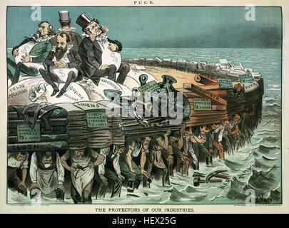 ROBBER BARONS Cartoon from American satirical magazine Puck in January ...