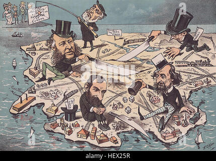 Robber Barons Cartoon, 19th Century Stock Photo - Alamy