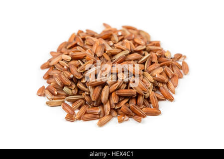 Wehani red rice isolated on white background Stock Photo - Alamy