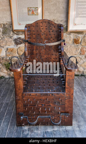 An instrument of torture on display at the Medieval Crime Museum in ...