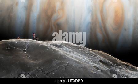 Amalthea is a moon of Jupiter, the third closest to the planet at ...