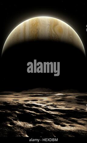 Amalthea is a moon of Jupiter, the third closest to the planet at Stock ...