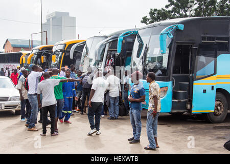 Bus terminal in Lusaka, Zambai Stock Photo - Alamy