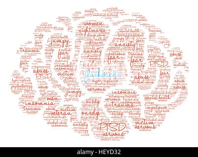 Flashbacks Brain Word Cloud on a white background Stock Vector Image ...