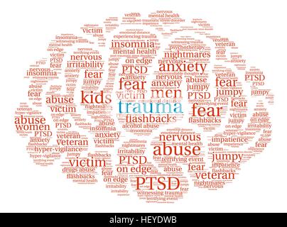 Trauma Brain word cloud on a white background Stock Vector Image & Art ...