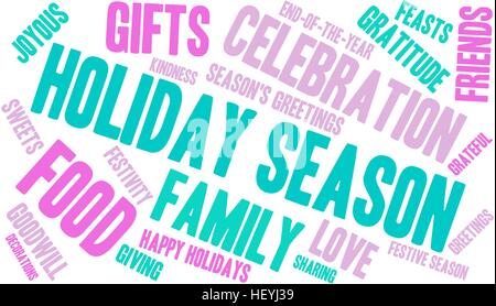 Holiday Season word cloud on a white background Stock Vector Image ...