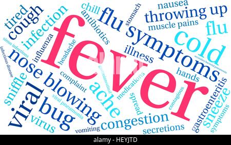 Fever word cloud on a white background Stock Vector Image & Art - Alamy