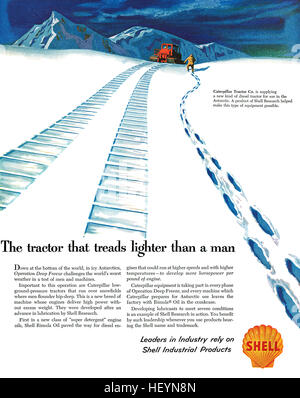 Vintage Shell oil advertisement, art deco poster by Rene Vincent, 1926 ...