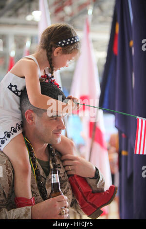 U.S. Marine Corps Capt. Lee Stuckey (right), the commanding officer of ...