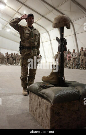 British Army Brig. Stuart Skeates, left, deputy commander of Regional ...