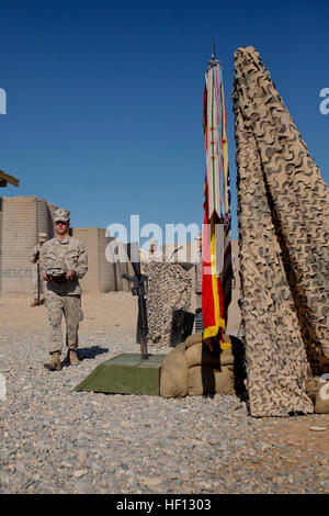 Marines at Forward Operating Base Geronimo, Helmand province ...