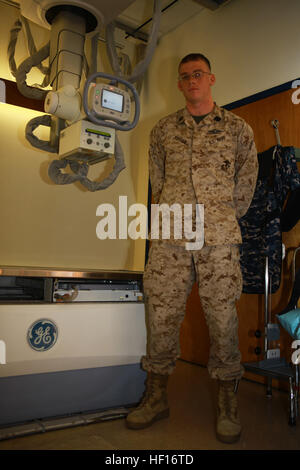 Seaman Bryant P. Jordan, an x-ray technician with 2nd Medical Battalion ...