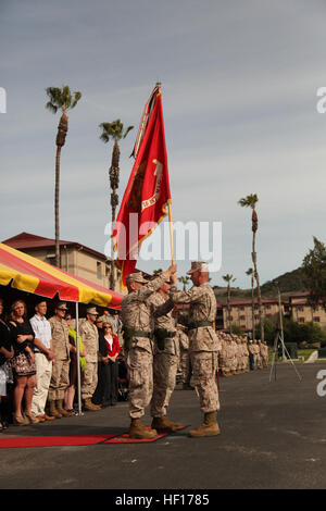 Colonel Tracy W. King, commanding officer, Combat Logistics Regiment 15 ...
