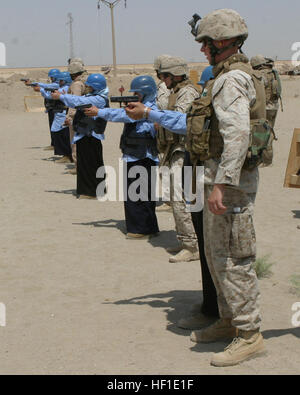 Fire support officers from the 2nd Cavalry Regiment prepare a course of ...