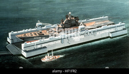 'MINSK" A Kiev-class Soviet aircraft carrier. Launched in September ...
