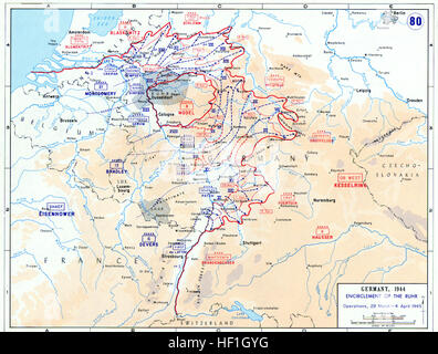 The encirclement of the Ruhr in World War II was a strategic military ...