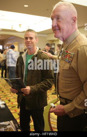 Lt. Gen. Richard P. Mills, commander of Marine Forces Reserve, looks as ...