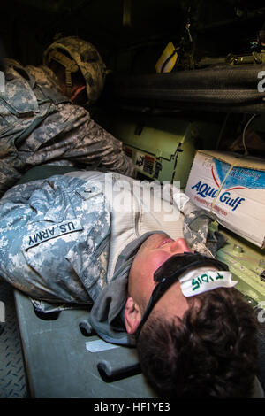 Pfc. Pomeroy, an infantryman from 1st Battery, 67th Armored Regiment ...