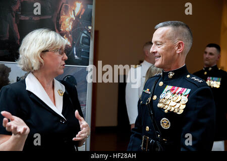 The Sunset Parade host, U.S. Marine Corps Lt. Gen. William M. Faulkner ...