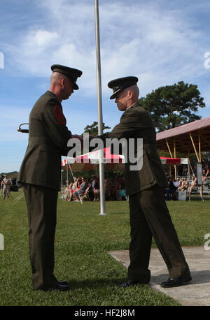 Colonel Kenneth M. DeTreux, the commanding officer for 8th Marine ...