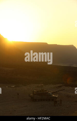 An M1A1 Abrams tank from Task Force 1st Battalion, 35th Armor Regiment ...