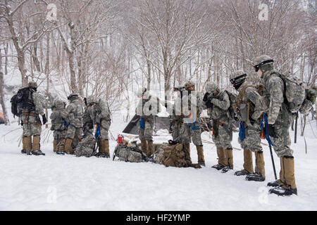 Soldiers attending the U.S. Army Mountain Warfare School in Jericho, Vt ...
