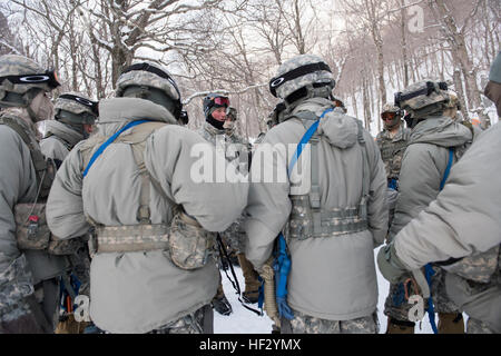 Soldiers attending the U.S. Army Mountain Warfare School in Jericho, Vt ...