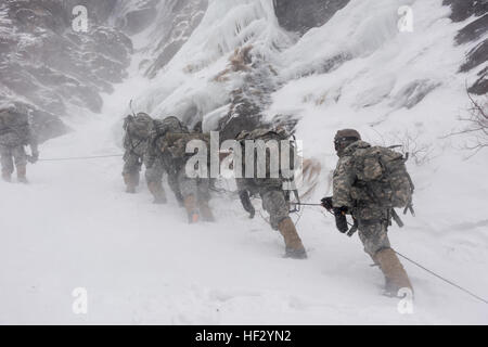 Soldiers attending the U.S. Army Mountain Warfare School in Jericho, Vt ...