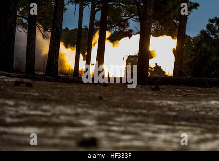 An M28A2 reduced range practice rocket launches from the high mobility ...