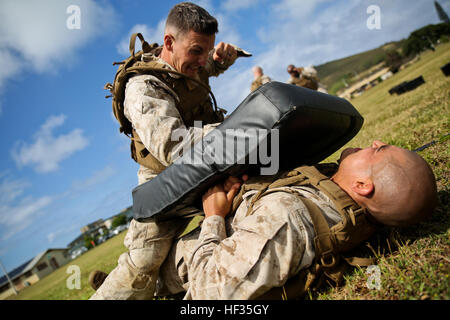 Marines attending the Marine Corps Instructor of Water Survival (MCIWS ...