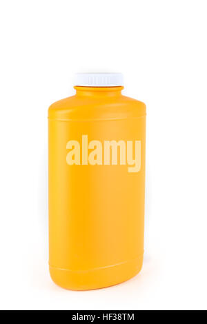 Orange bottle of foot powder isolated on white background Stock Photo ...