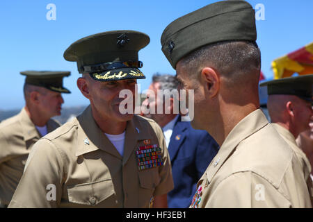 Colonel Jason Q. Bohm, 5th Marine Regiment commanding officer, delivers ...