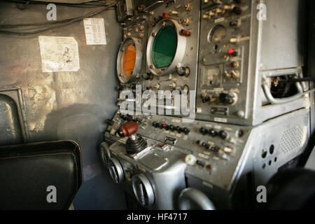 A 1S91 missile guidance system control station is set up inside a ...